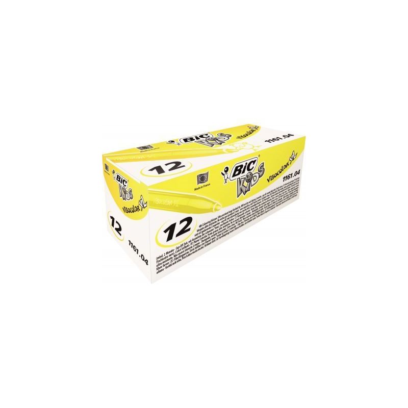 Achetez Boîte de 12 feutres Visacolor 1161 jaune 8289804 VISACOLOR BIC ...