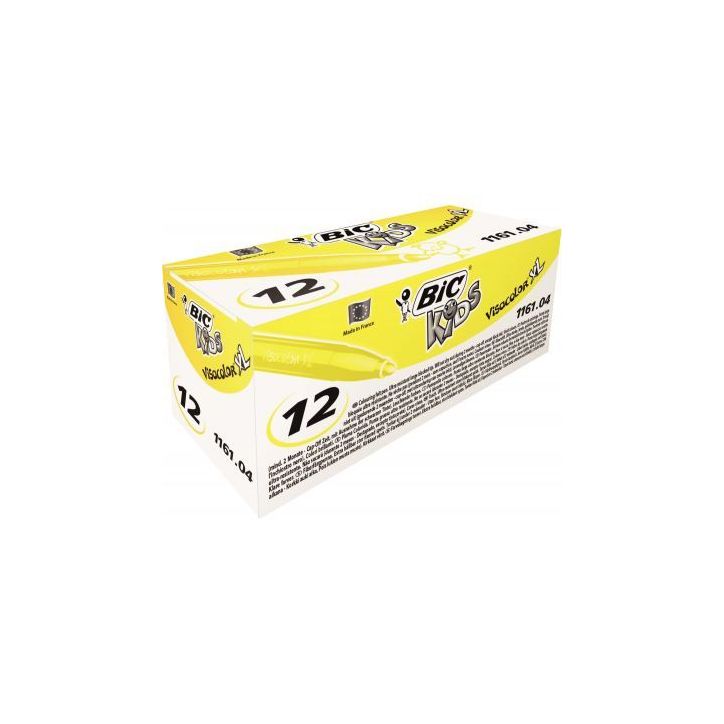 Achetez Boîte de 12 feutres Visacolor 1161 jaune 8289804 VISACOLOR BIC ...