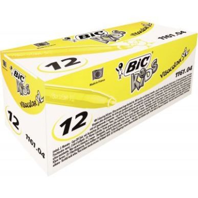 Achetez Boîte de 12 feutres Visacolor 1161 jaune 8289804 VISACOLOR BIC ...
