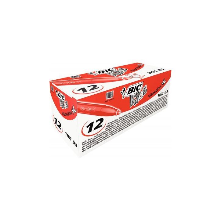 Achetez Boîte de 12 feutres Visacolor 1161 rouge 8289794 VISACOLOR BIC ...