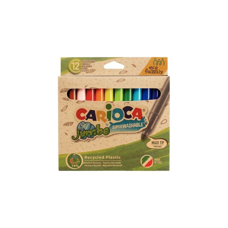 Achetez Pochette de 12 feutres pointe large Éco family jumbo 43101 ...