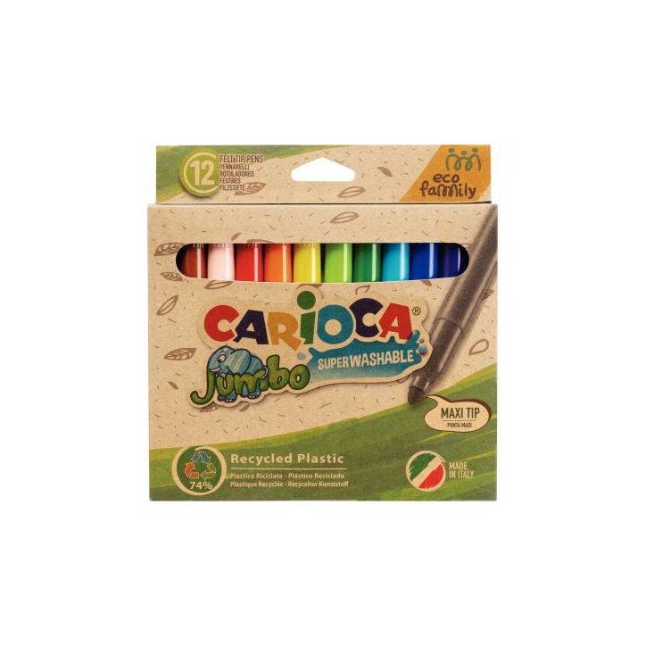 Achetez Pochette de 12 feutres pointe large Éco family jumbo 43101 ...